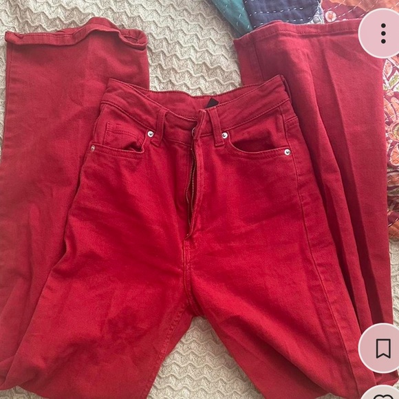 Divided | Pants & Jumpsuits | Hm Red High Waisted Aline Pants | Poshmark